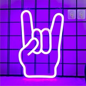 Urban Outfitters | Wall Decor | Retro Purple Rock On Hand Sign Gesture ...